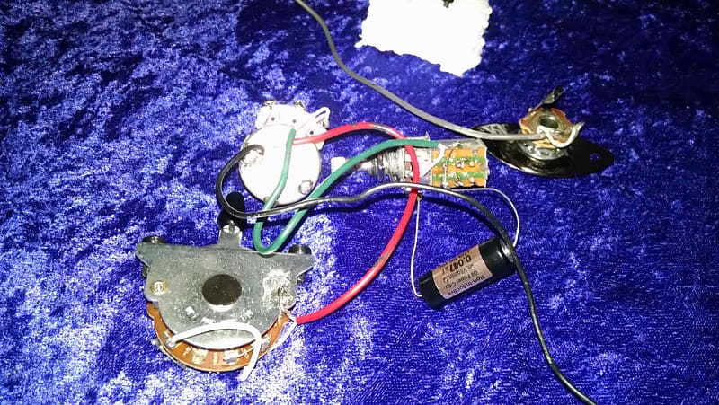 Schecter wiring harness, 1 vol, 1 tone, 3 way blade switch, | Reverb