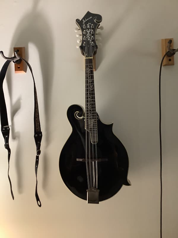 Johnson MF 370 2005 - Dark black F style mandolin | Reverb