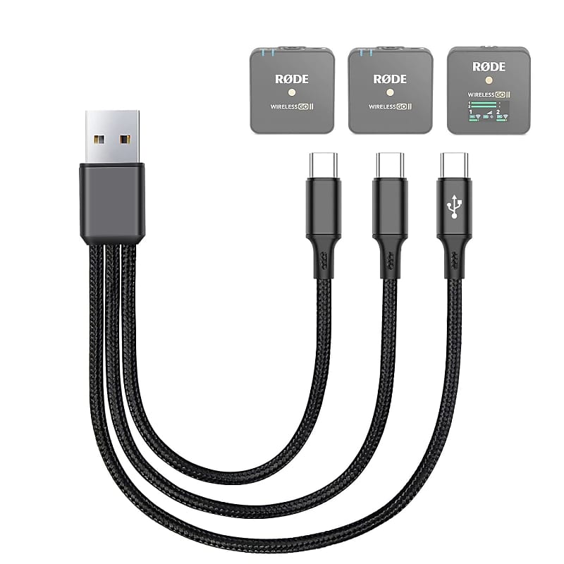 3-In-1 Charging Cable Replacement For Rode Wireless Go 2 / Ii | Reverb