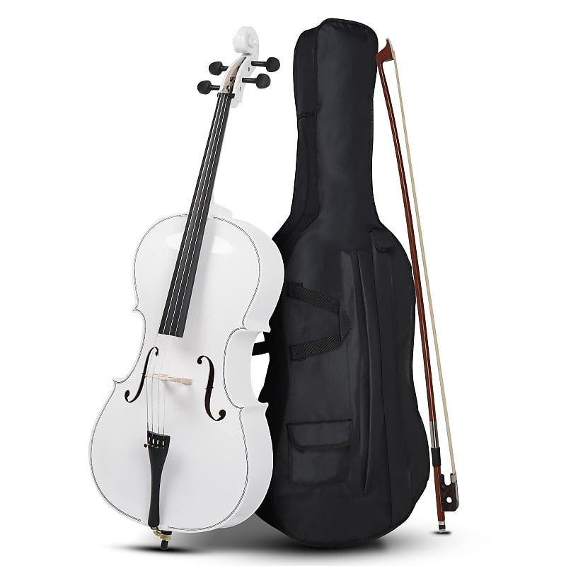 Glarry GC101 4/4 Full-Size Acoustic Cello - White | Reverb