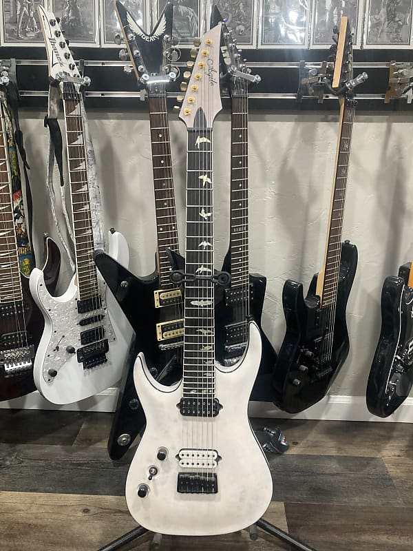 Agile Septor 727 Custom 2018 - Trans White Burl (UPGRADED) | Reverb