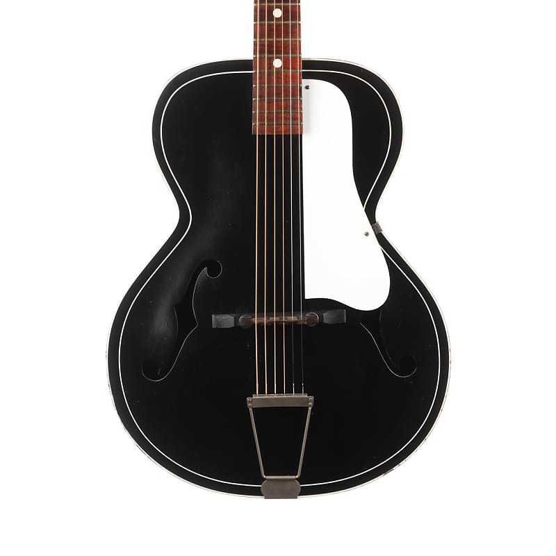 Vintage Silvertone Model 658 Archtop Acoustic Black 1960s | Reverb