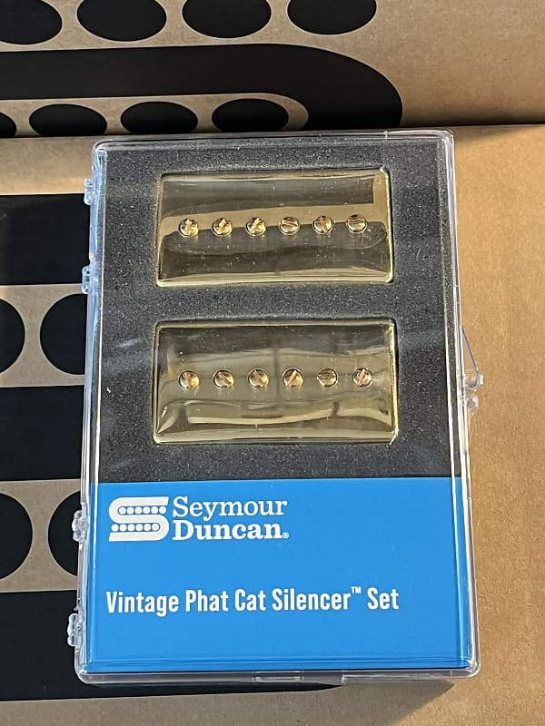 Seymour Duncan Vintage Phat Cat Silencer Pickup Set - Gold | Reverb