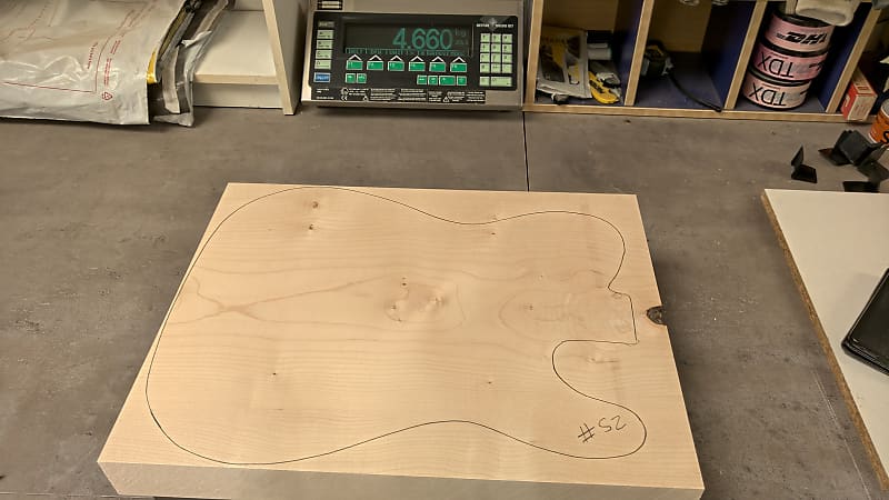 #52 1 piece Maple Guitar Body Blank for Telecaster. Air | Reverb UK