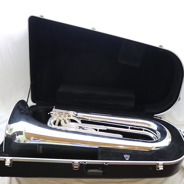 Yamaha YBB-202MSWC 4/4 Marching Tuba in Silver Plate With | Reverb