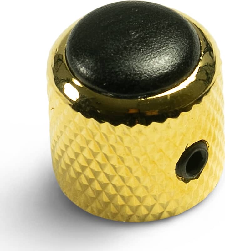 Q-Parts Knobs With Ebony Inlay - Mini Dome Gold | Reverb