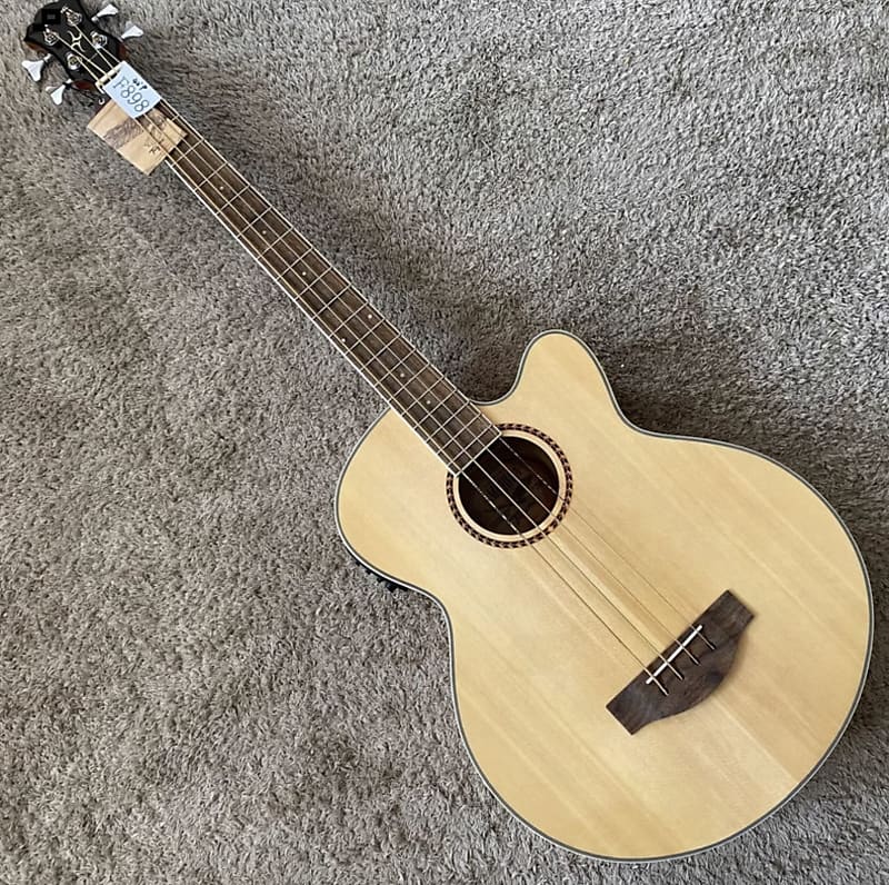Natural 4 String Acoustic Electric Bass, Spruce and Basswood | Reverb