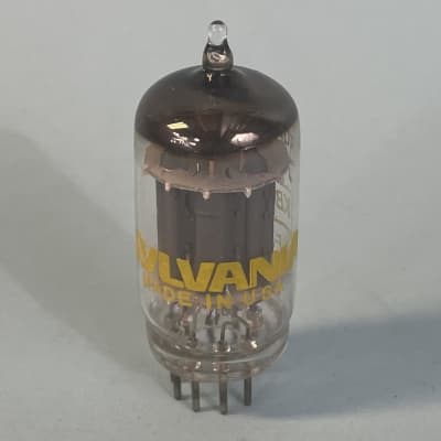 1970s Sylvania 5963 12AU7WA Vintage Long Plate Halo Getter | Reverb