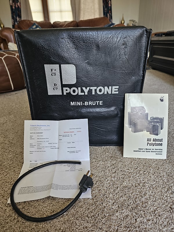 Polytone Mini Brute I 80's Black Diamond Tolex 1980s - Black | Reverb