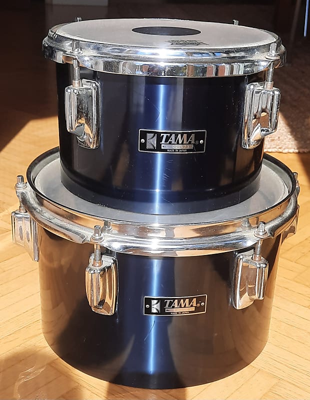 Vintage Tama Imperialstar 8 und 10 Concert Toms in midnight | Reverb