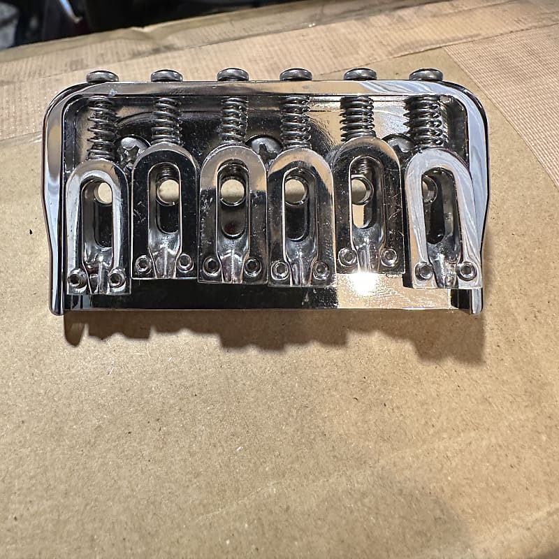 Hipshot Fixed 6 string bridge 2020 - Chrome | Reverb