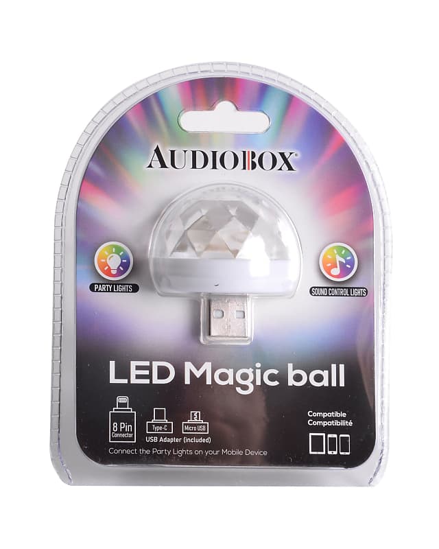 Audiobox PLX-10 LED USB Light Magic Ball for Small Disco | Reverb