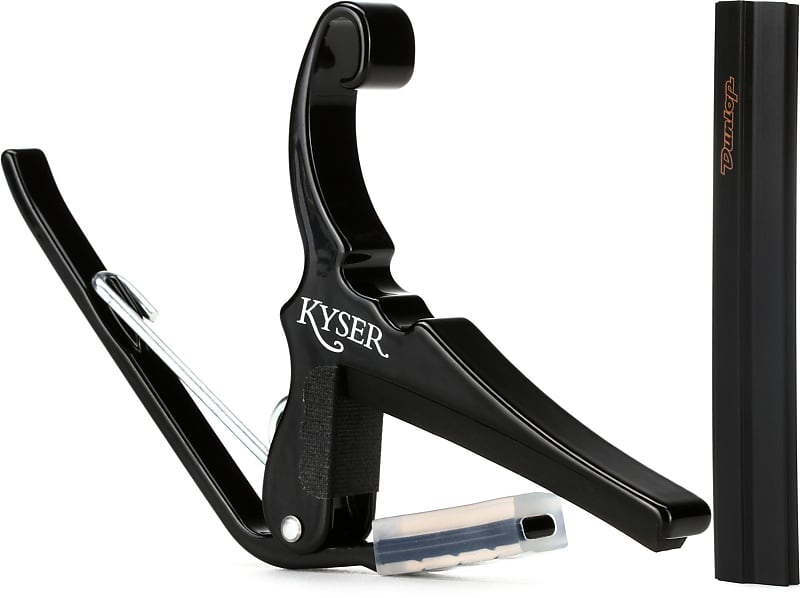 Kyser Quick-Change Capo - Black Bundle with Dunlop 5010 | Reverb