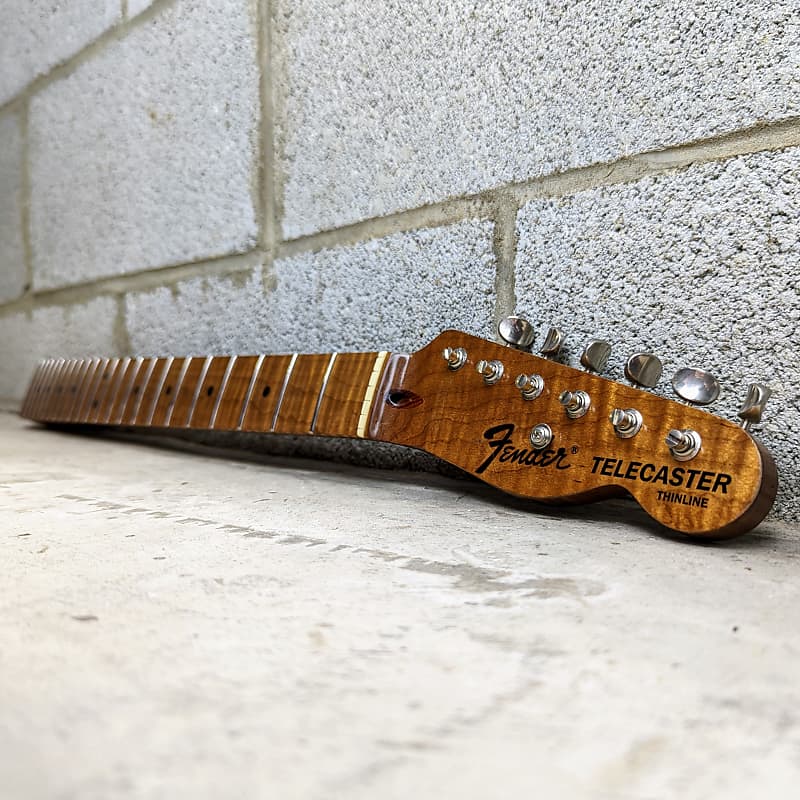 Warmoth Telecaster Neck Roasted Flame Maple w/ Gotoh Locking | Reverb