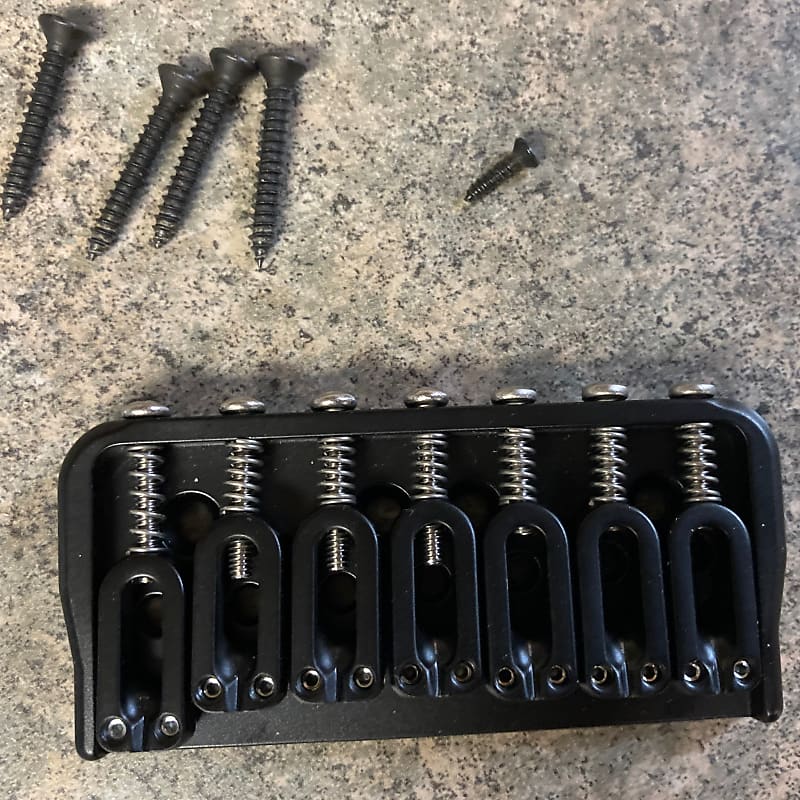 Hipshot 41070B 7 string bridge black excellent condition | Reverb