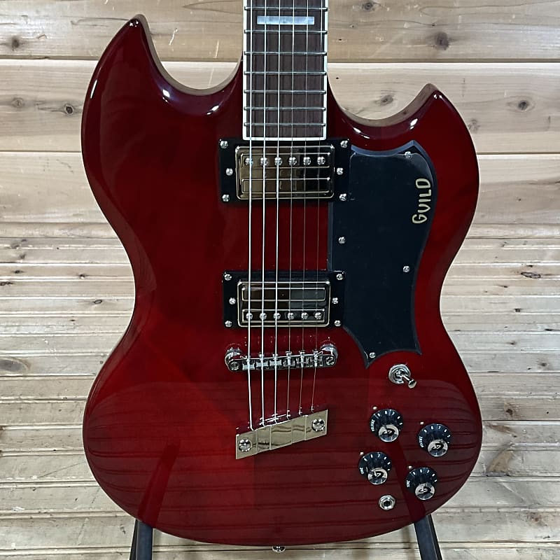 Guild Polara Deluxe Electric Guitar - Cherry Red | Reverb