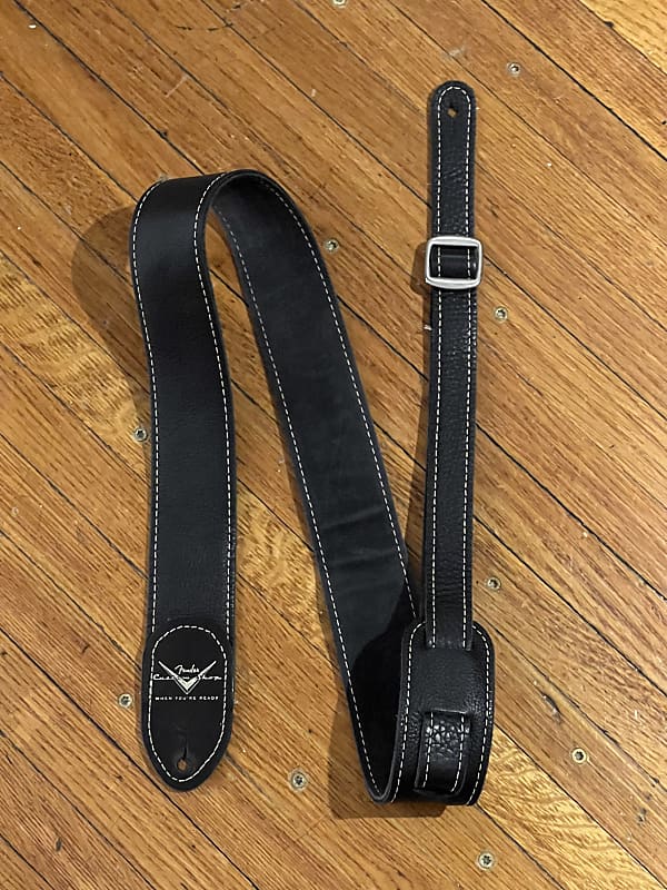 Fender Custom Shop GUITAR STRAP Stratocaster Telecaster Black | Reverb
