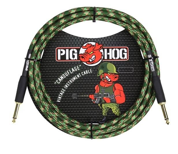 Pig Hog Camo 10ft Instrument Cable | Reverb
