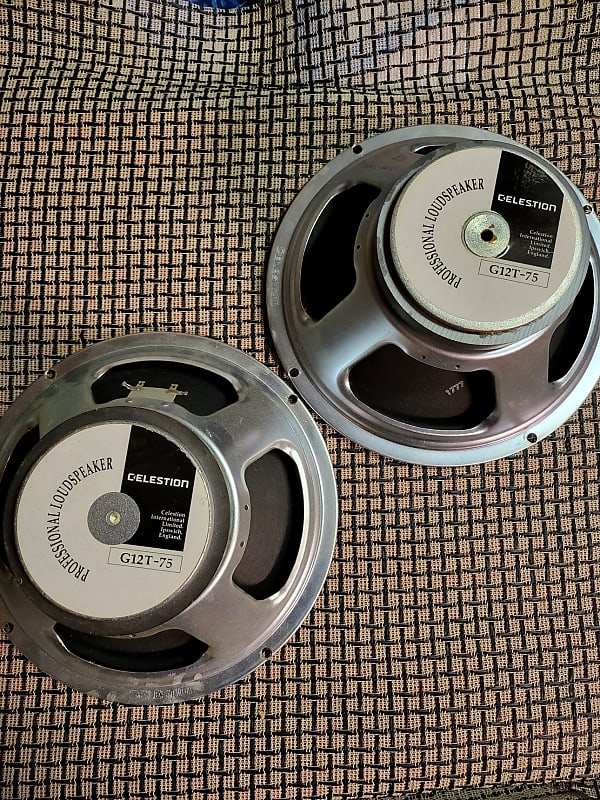 Celestion G12T-75 75 Watt 16 ohm Made In UK 2000 Pair | Reverb