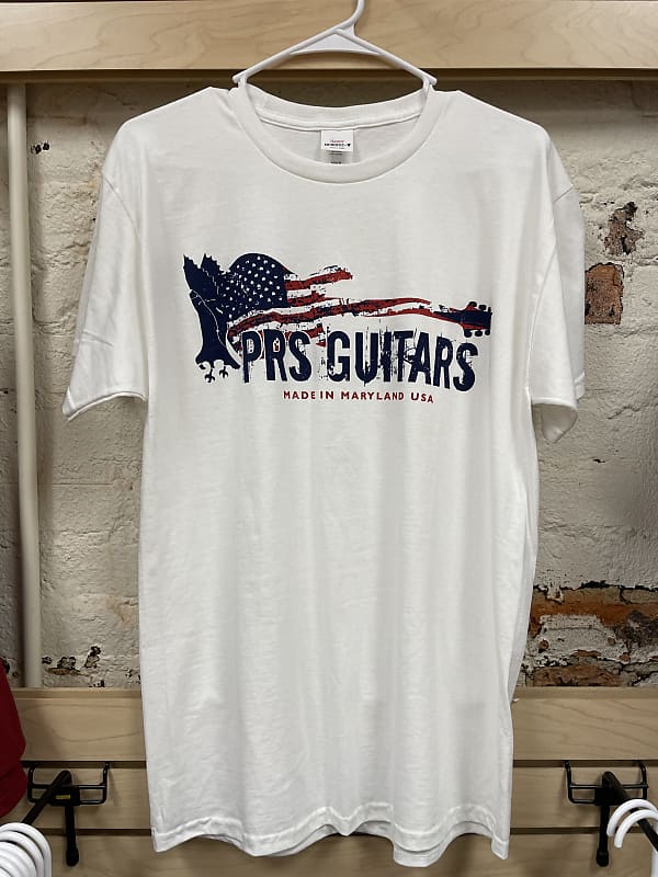 PRS Patriotic Print T-Shirt (Size XL)- White | Reverb