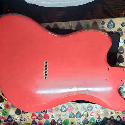 MJT Telemaster loaded body 2023 - Aged fiesta red | Reverb