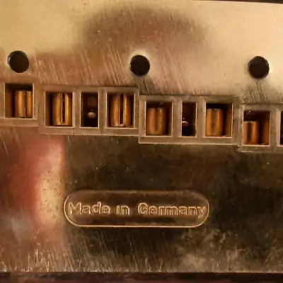 Vintage Fender Gold Fine Tune Bridge For 4-String Bass | Reverb