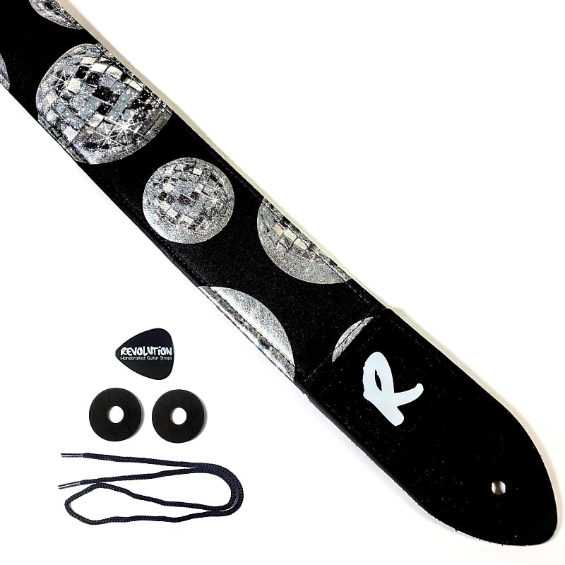 Disco Ball Guitar Strap - Metallic Disco Ball - Shiny Disco | Reverb