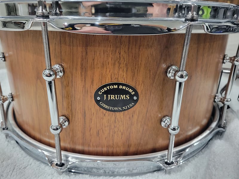JJrums Walnut Stave Snare Drum 6.5x14, solid one-ply | Reverb