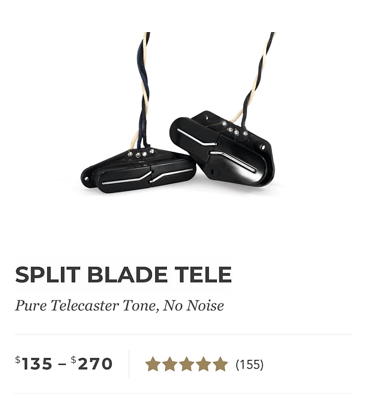 Lindy Fralin Split Blade Tele Hot 2025 - Black | Reverb