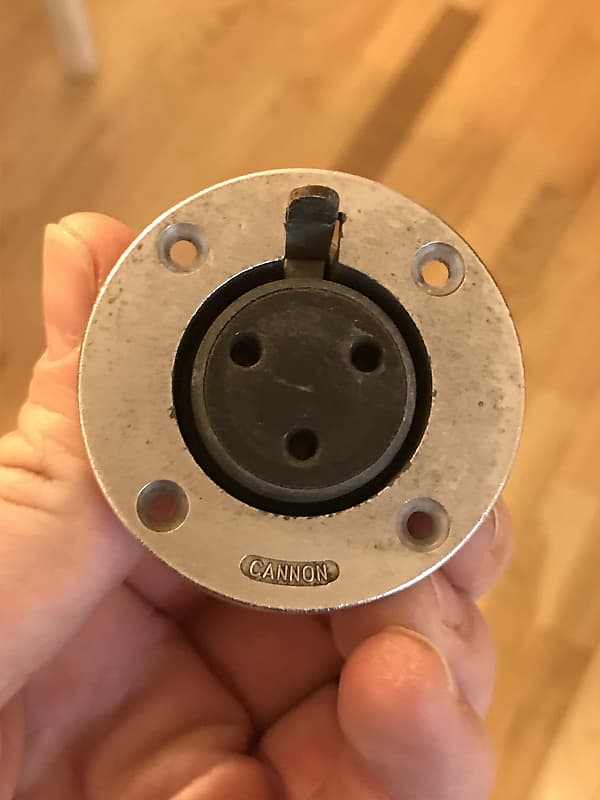 Cannon vintage audio plug Amphenol 3-pin female connector | Reverb