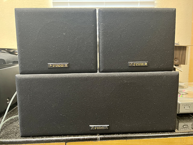 Fisher WS-424 Home Theater Surround Sound Pro Logic Speakers | Reverb