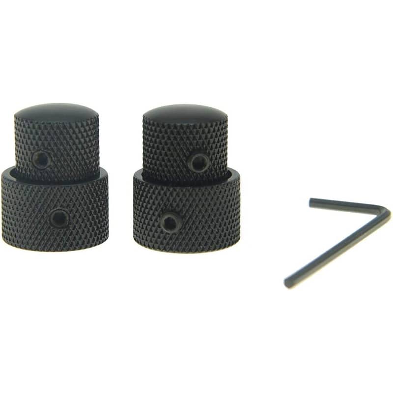 Pack of 2 Metal Dual Concentric Stacked Control Knobs Guitar | Reverb