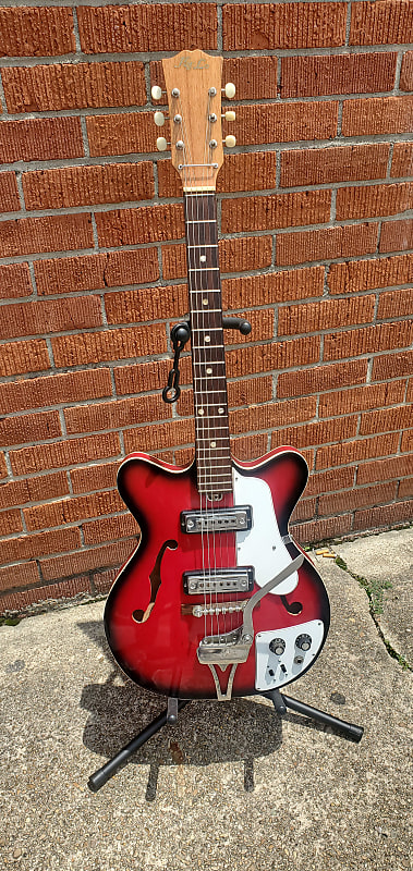 Hy-Lo (Teisco) MIJ Es-335 style 2 pickup w/tremolo 60's - Red | Reverb