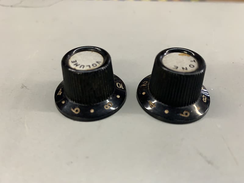 Teisco Volume & Tone Knobs 60s - Black | Reverb