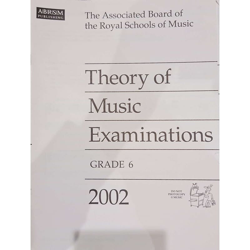 ABRSM Music Theory Past Exams 2002 Grade 6 | Reverb UK