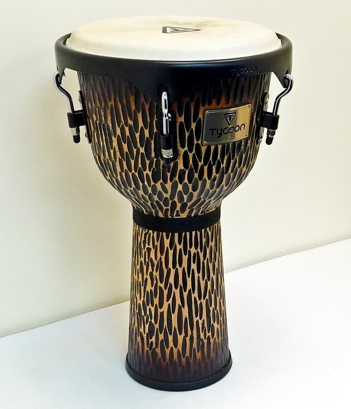 Tycoon Djembe 12 inch Supremo Select Chiseled Orange | Reverb