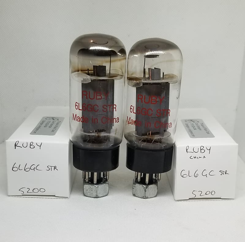 Ruby 6L6GC Perfectly Matched Pair NOS 6L6 | Reverb