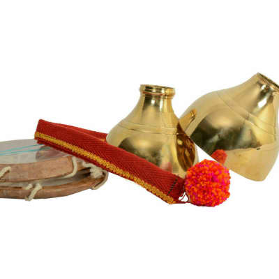 Handmade Udukkai Brass Material Udukai South Indian Style | Reverb