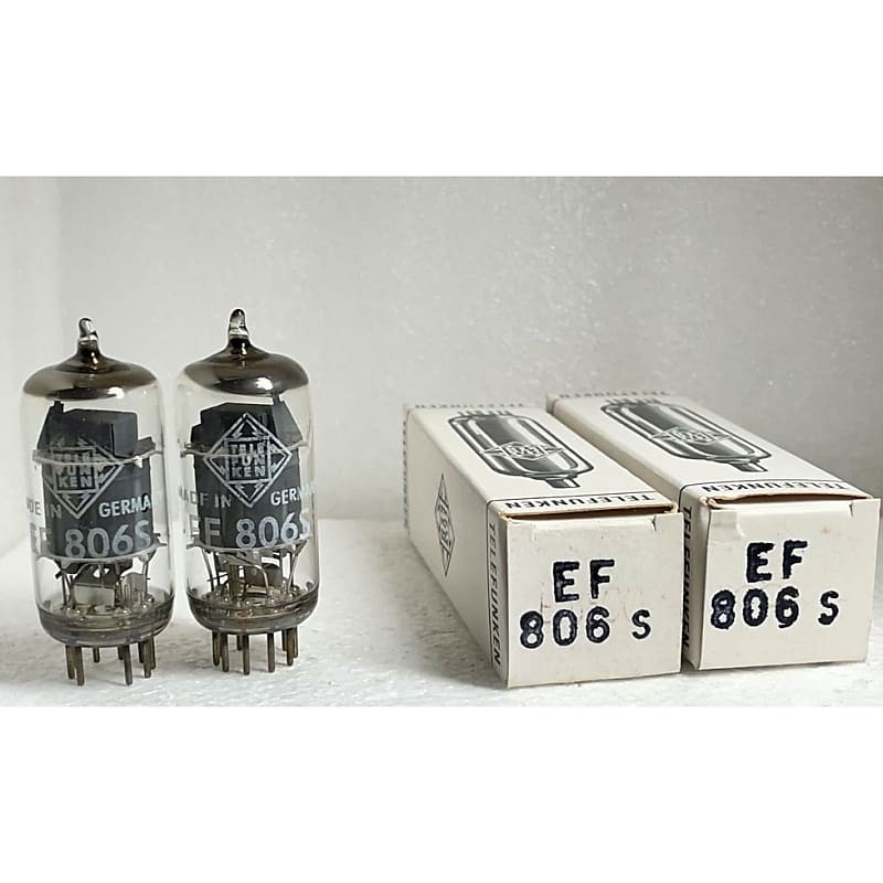 Matched pair NOS Telefunken EF806S tubes = EF86 6267 | Reverb