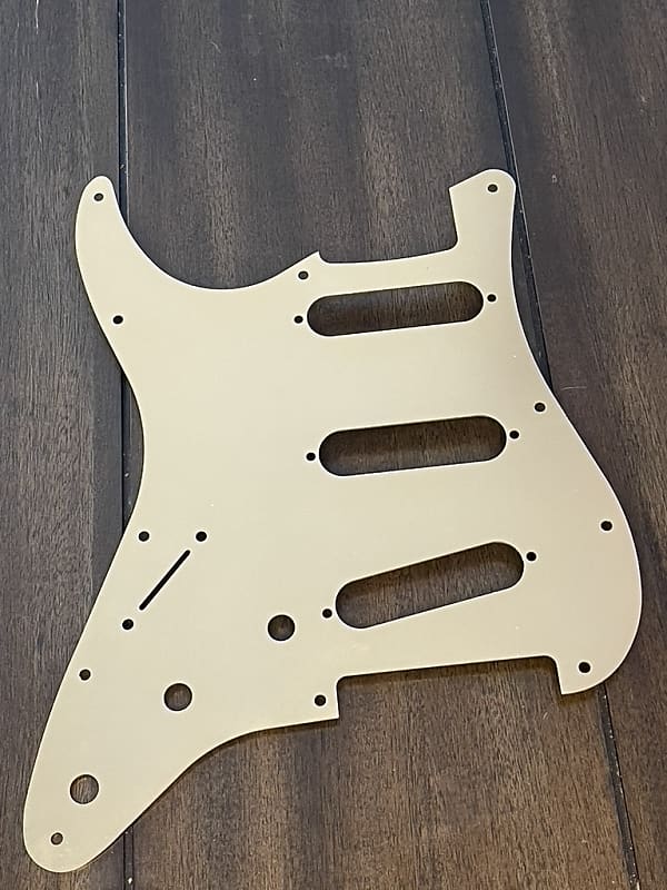 Anodized Brushed Aluminum Pickguard (SSS Stratocaster) - Gold | Reverb