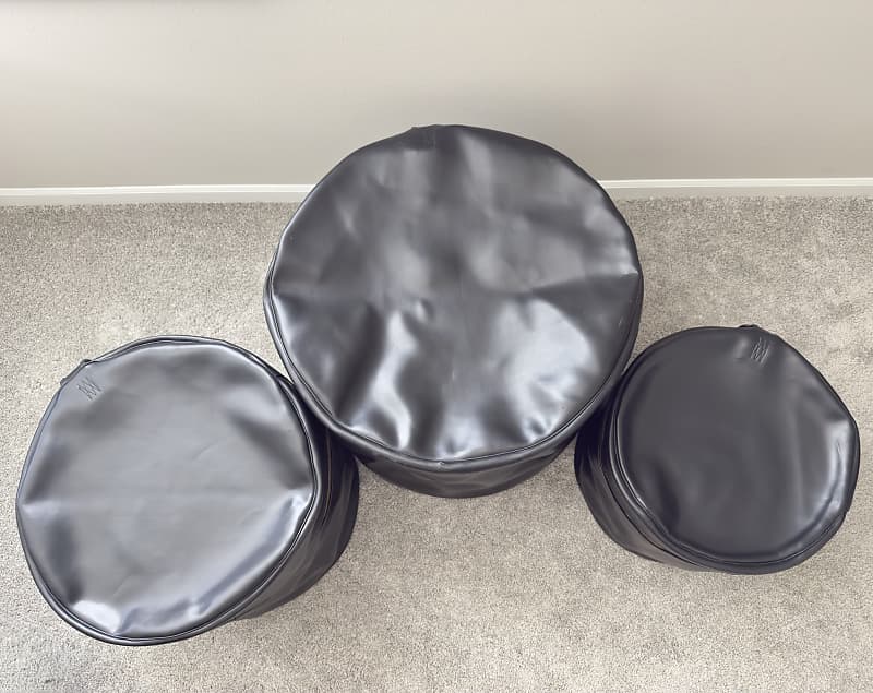 Ludwig 70's Naugahyde Soft Drum Bag Case Set, Rare Sizes | Reverb