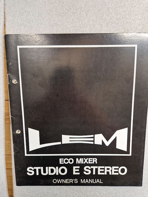 LEM Eco Mixer Studio E Stereo Owner's Manual | Reverb Canada
