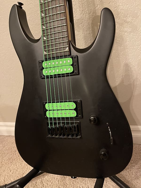 Jackson JS22-7 Dinky DKA RF HT 2013 Satin Black | Reverb