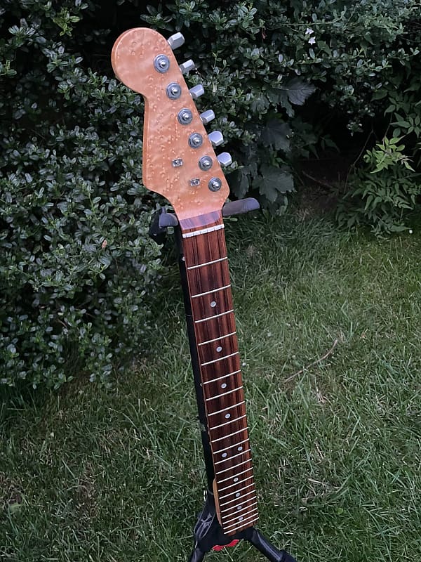 Warmoth strat super wide left hand neck- gloss | Reverb