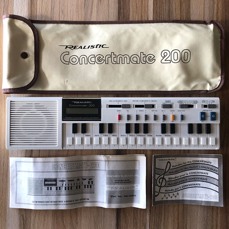 Realistic Concertmate 200 Portable Mini Synth Vintage 1980'S | Reverb