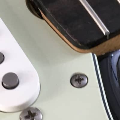 Vintage MIJ Reissue Fender Strat Mint Green Pickguard Aged | Reverb