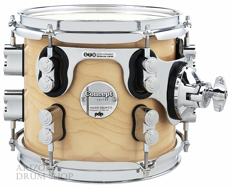 PDP Concept Maple Series 8 inch Tom Natural Lacquer | Reverb