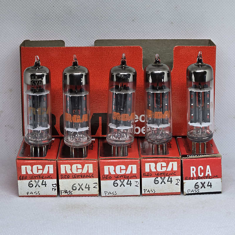RCA 6X4 Full Sleeve of 5 Matched NOS Rectifier 6X4W EZ90 | Reverb UK
