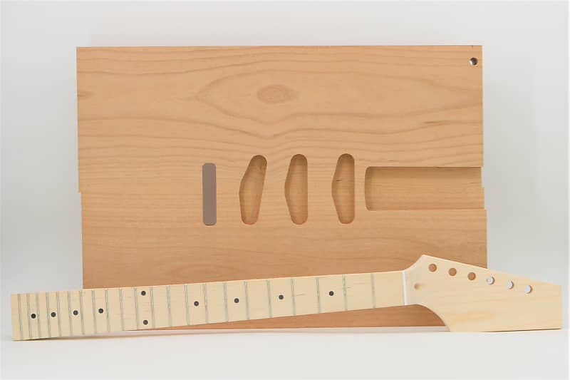 S-Style Routed Blank Kit - Alder Body, Maple Neck w/Maple | Reverb