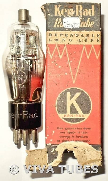 NOS NIB Ken-Rad USA 2B7 Silver Mesh Plate Engraved Base | Reverb UK